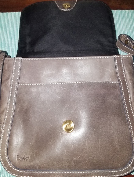 Bolo | Bags | Leather Crossbody Satchel Bag By Bolo Guc | Poshmark